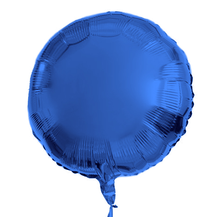 Blue Round Mylar Balloon