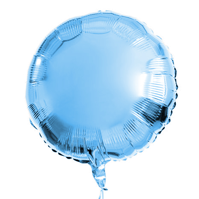 Blue Round Mylar Balloon